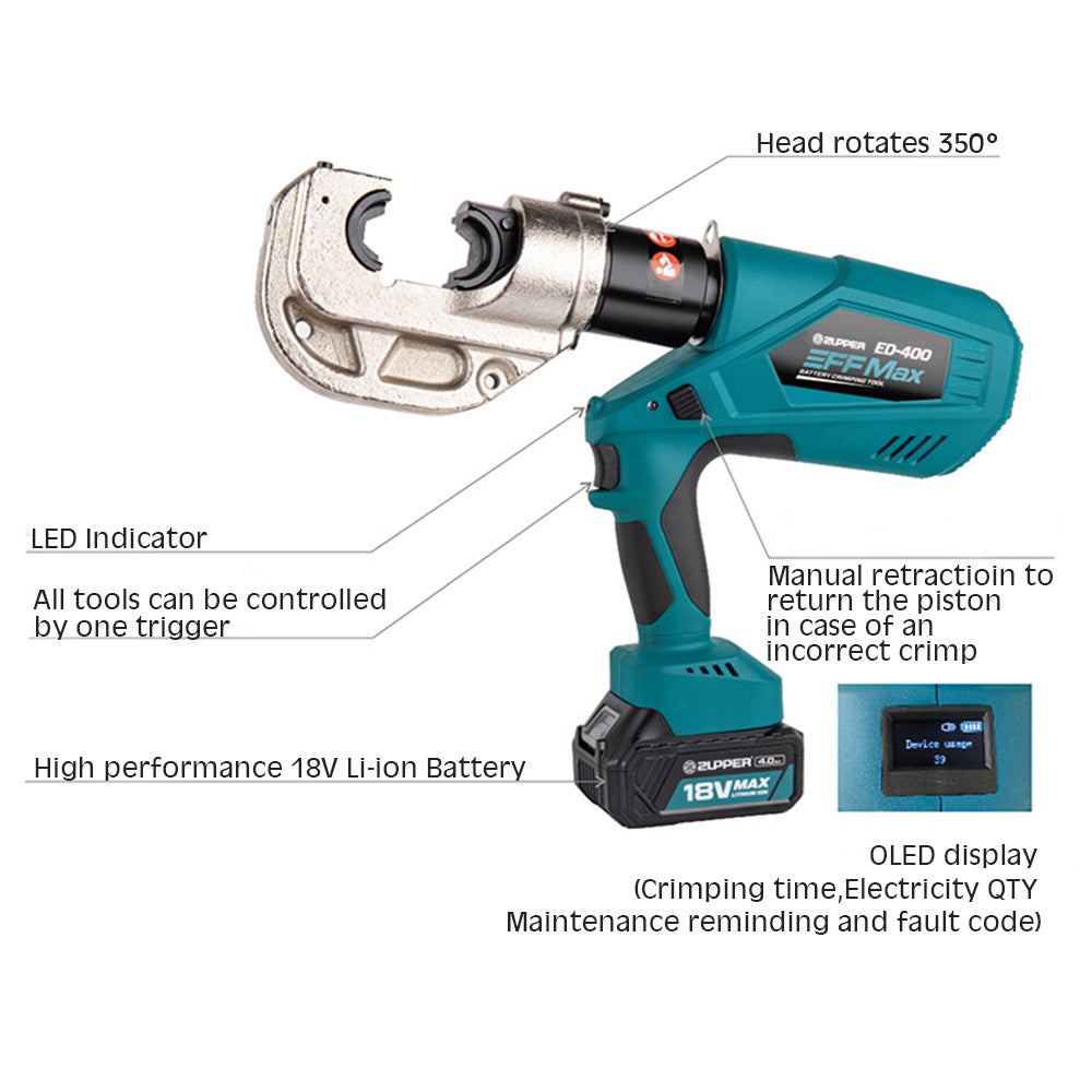 ZUPPER Hydraulic Crimping Tool Plier Kit ED-400 – LIKYHOME