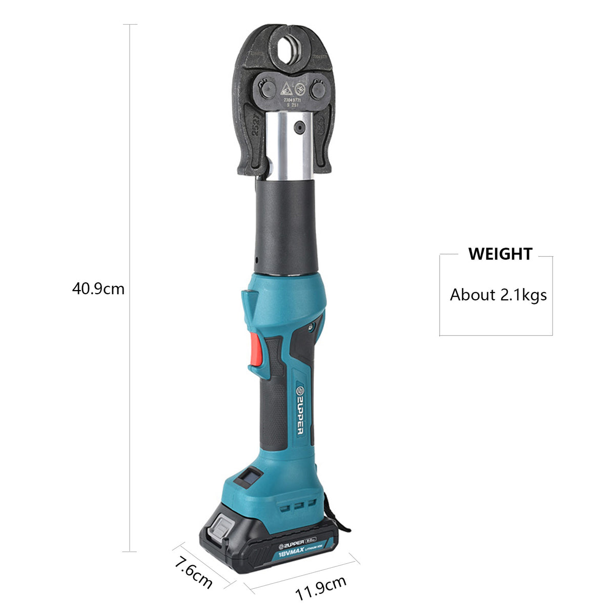 Zupper Battery Powered Plumbing Press Tool Kit SL-1930 （Upgraded PZ-19 ...