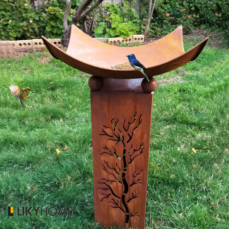 Bird Bath Fire Pit Rusty HLM211 – LIKYHOME